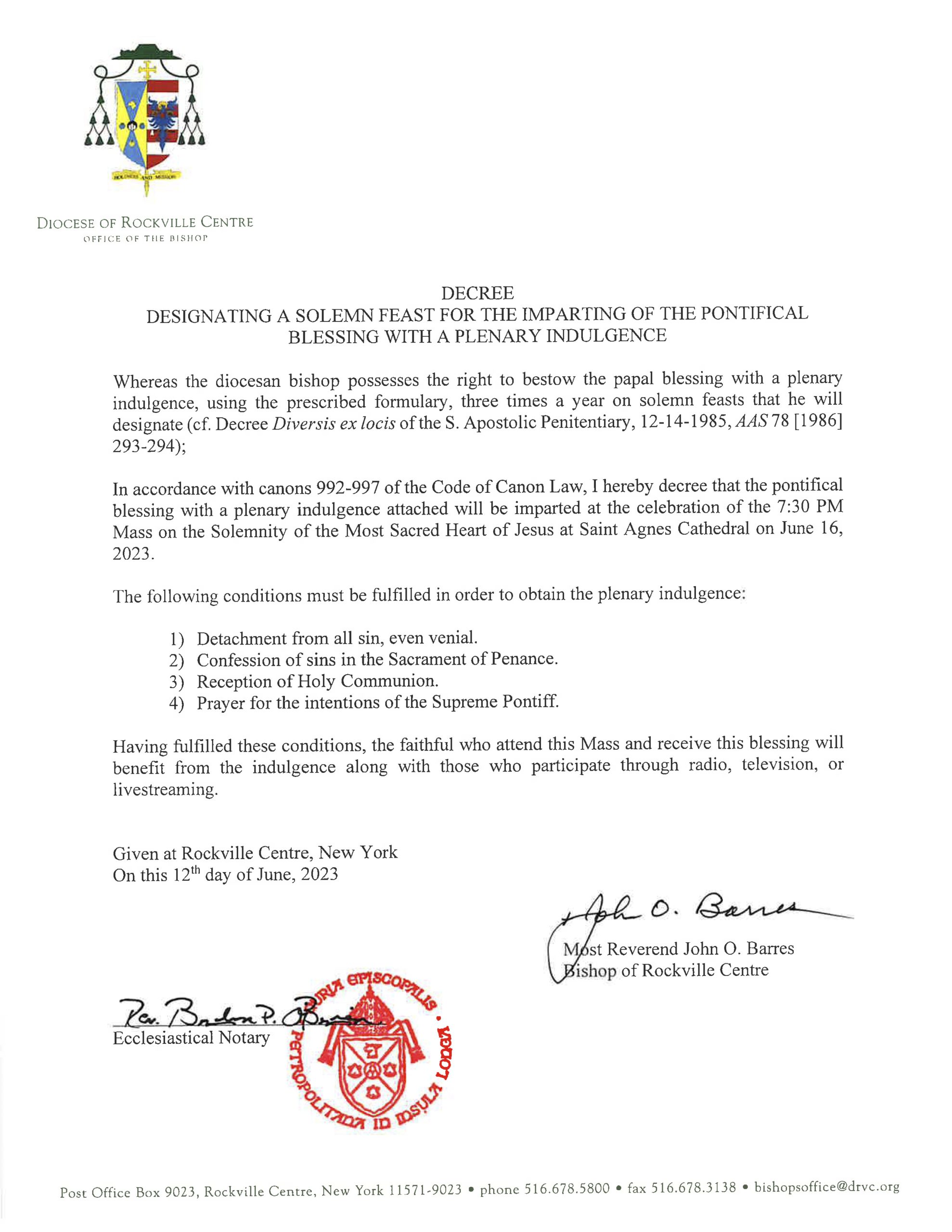 Press Releases - The Diocese of Rockville Centre